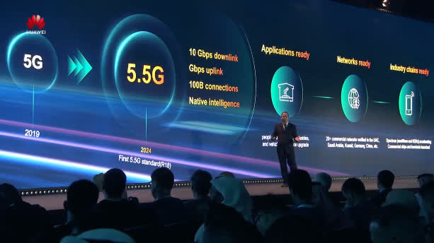 Huawei launches world's frist product solutions with 5.5G capabilities