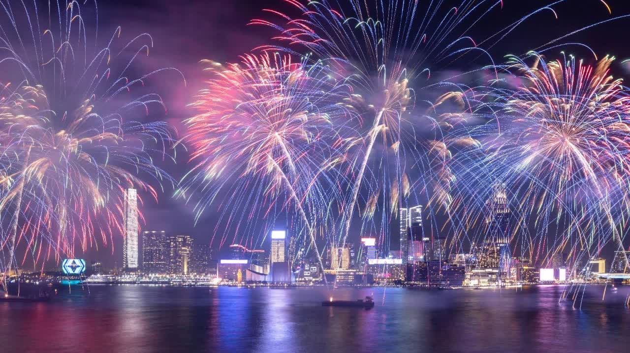 Photos | Lunar New Year fireworks display staged over Victoria Harbour