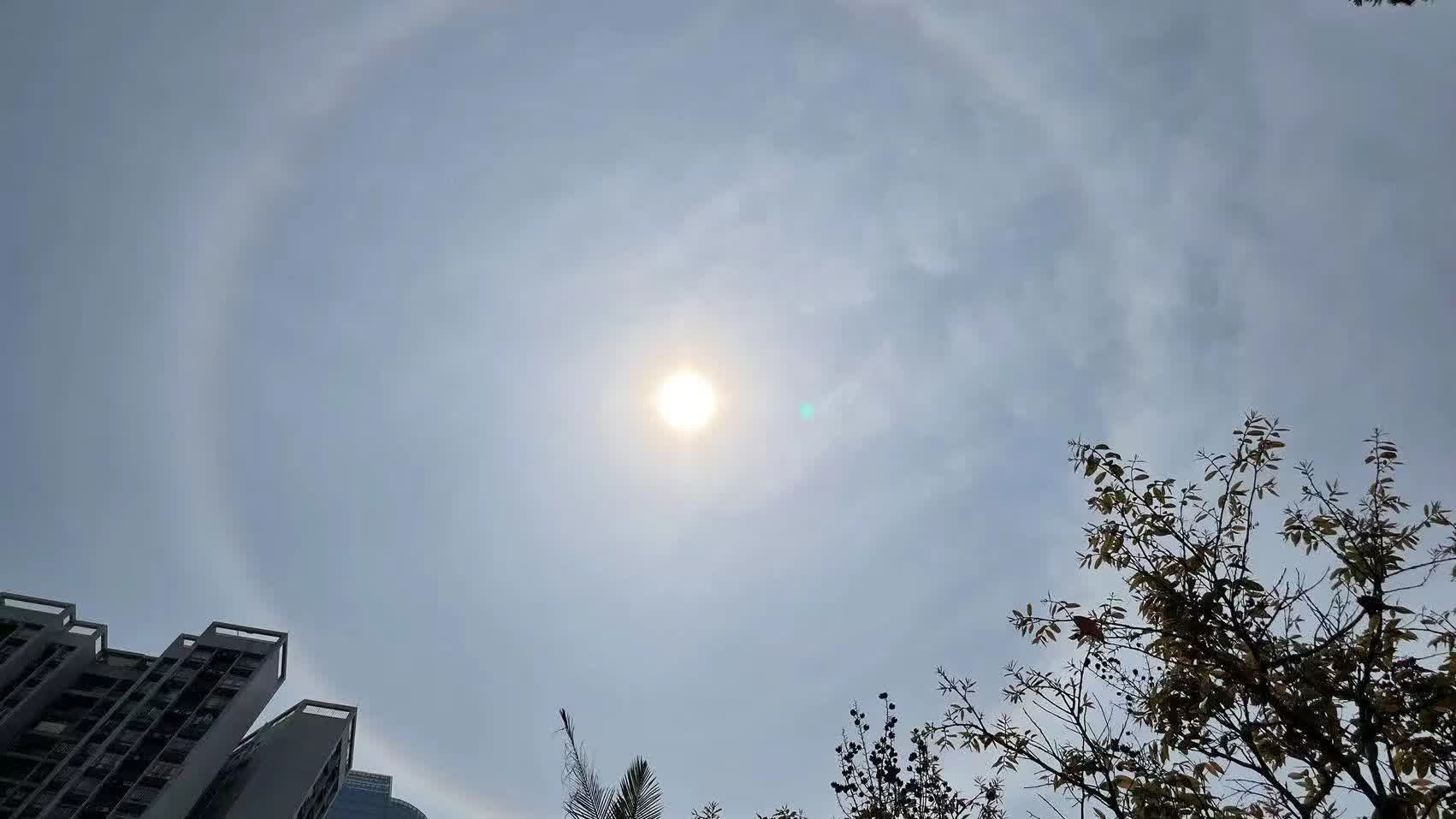 Solar halo appears over HK: Observatory explains phenomenon