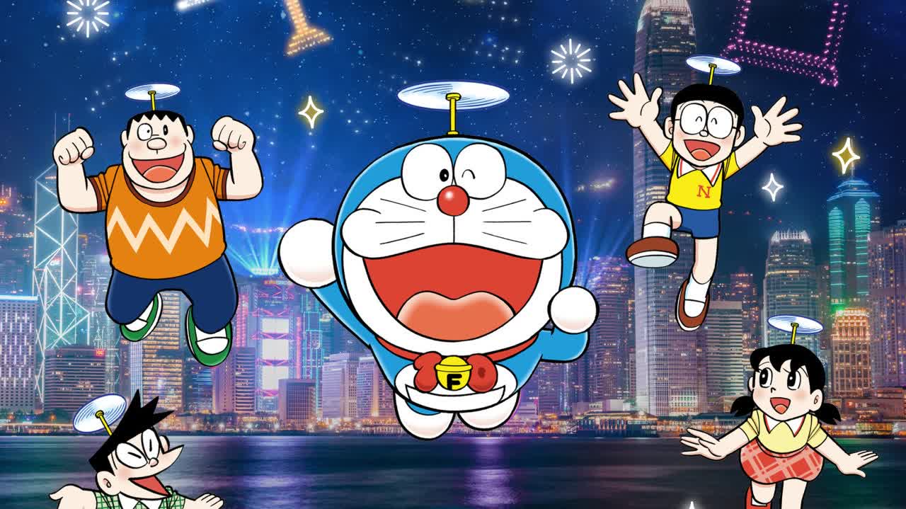 Doraemon drone show to shine in Victoria Harbor tonight
