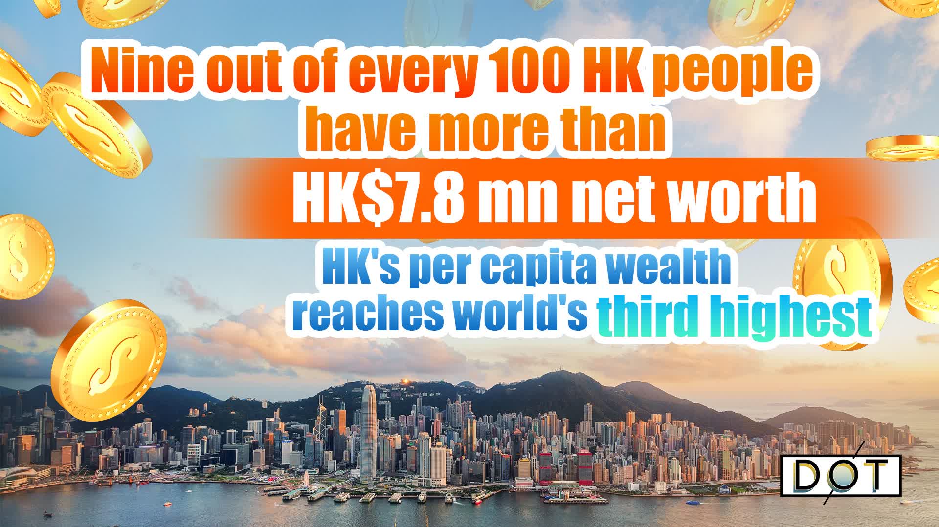 Nine out of every 100 HK people have more than HK$7.8 mn net worth