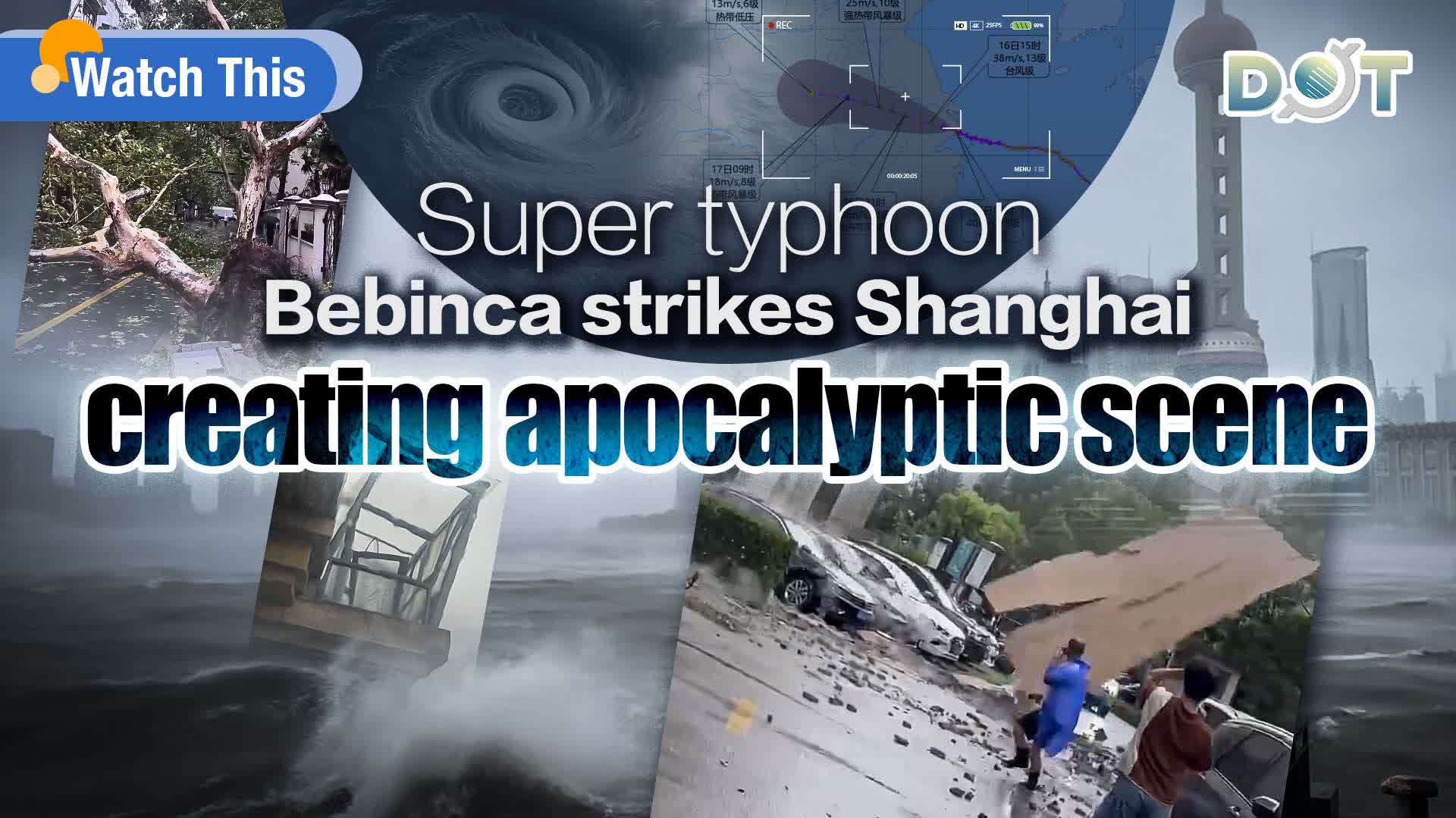 Watch This | Super typhoon Bebinca strikes Shanghai, creating ...