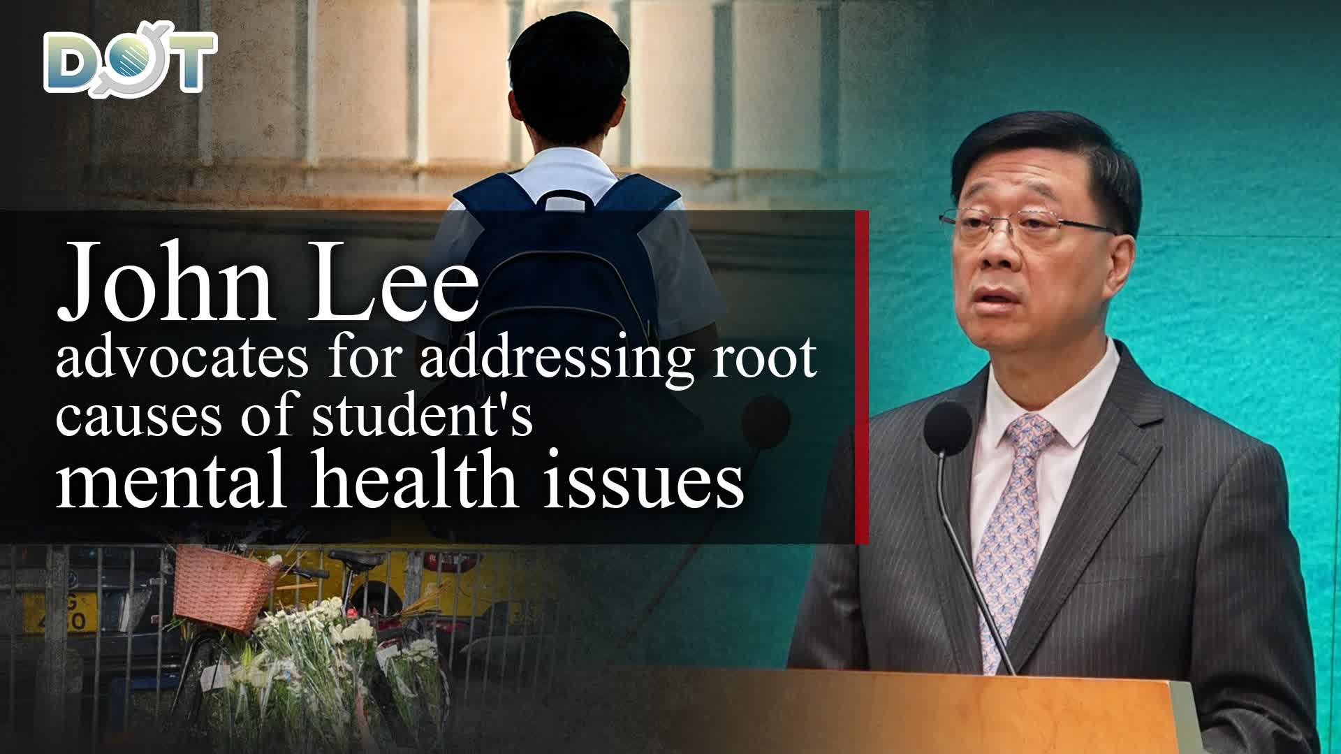 John Lee advocates for addressing root causes of student's mental ...