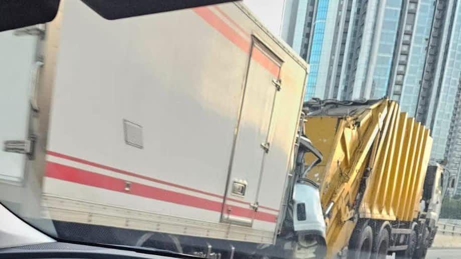 Watch This | Truck crashes into garbage truck on Lin Cheung Road ...