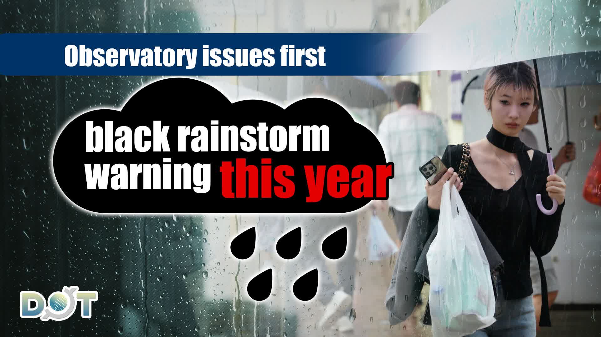 Observatory issues first black rainstorm warning this year