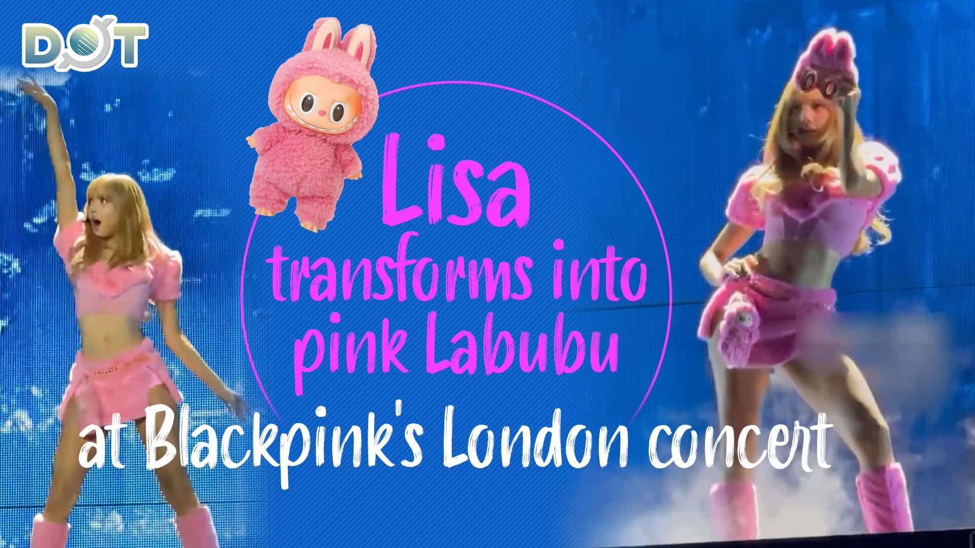 Lisa transforms into pink Labubu at Blackpink's London concert
