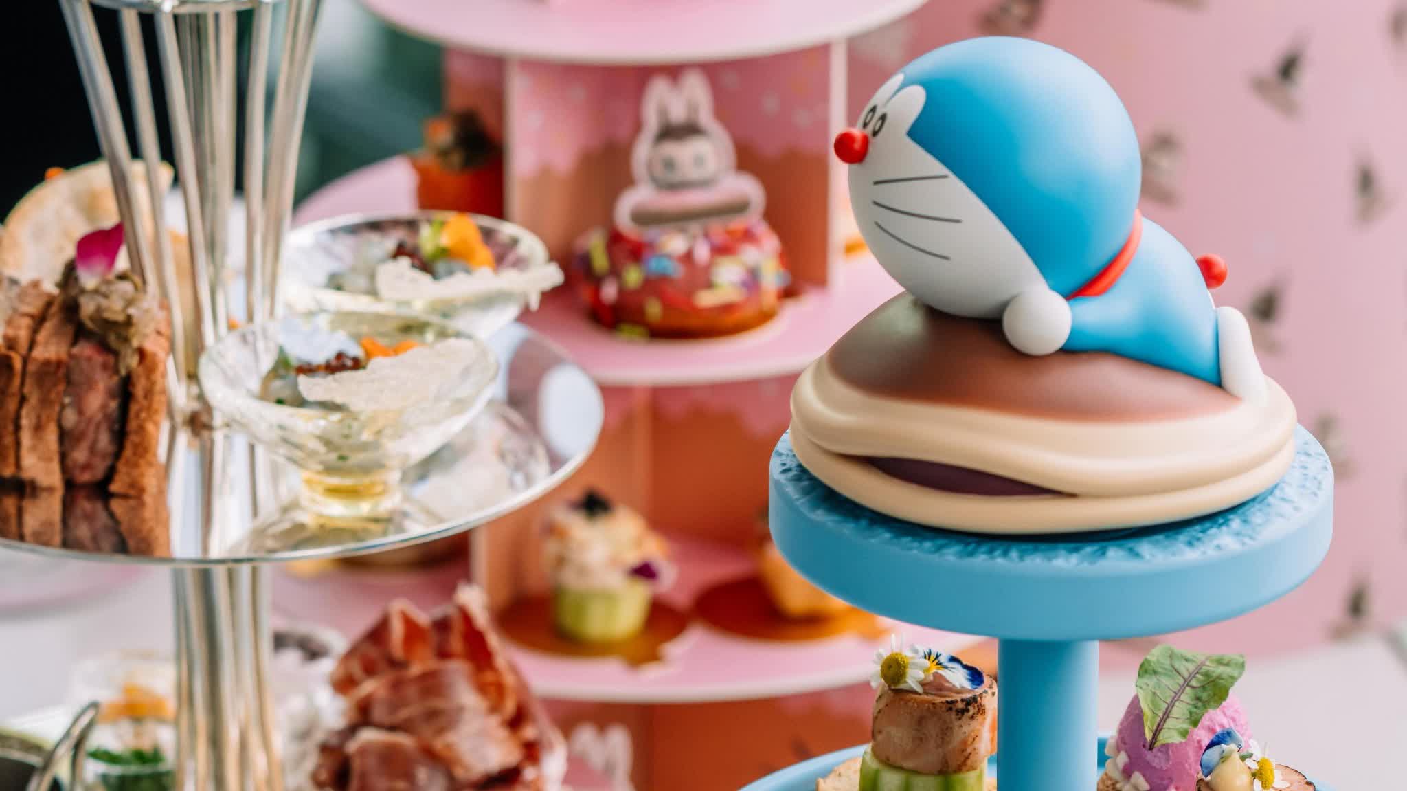LABUBU x Doraemon afternoon tea set launches on Oct. 10 for HK$700